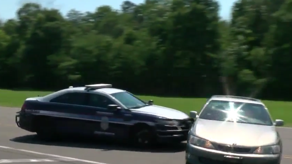 'Pit' maneuver demo conducted by Fairfax County Police at training ...