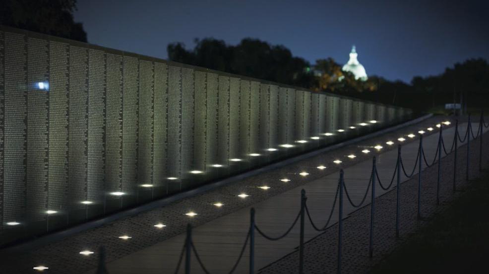 The sombering sights of the Vietnam memorial at night | WSYX